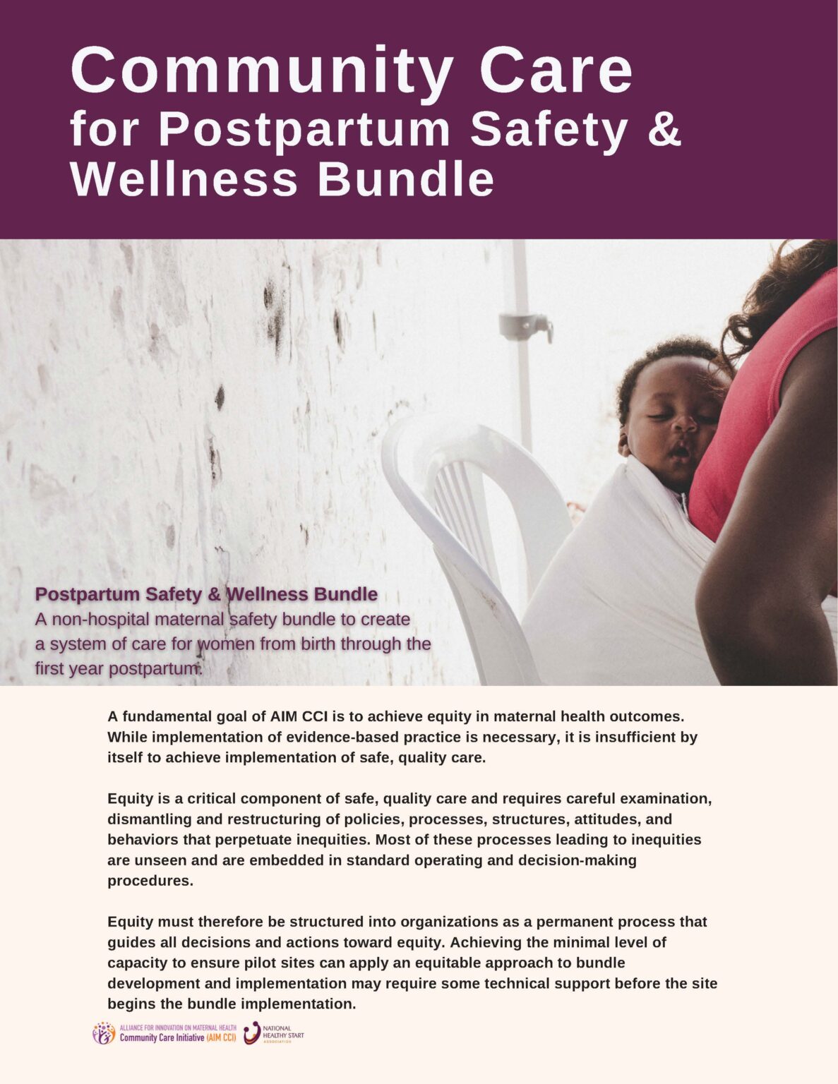 Community Care for Postpartum Safety and Wellness - Alliance for ...