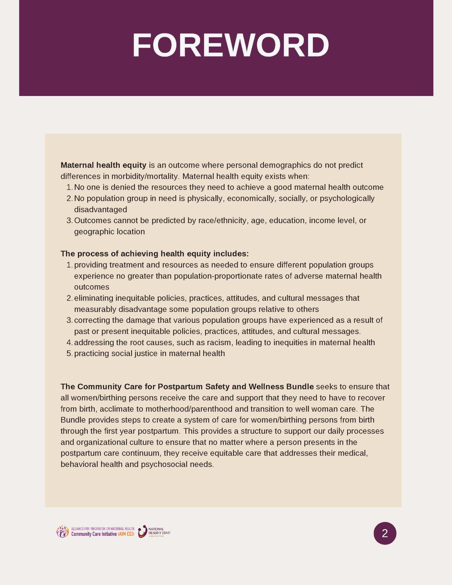 Community Care for Postpartum Safety and Wellness - Alliance for ...